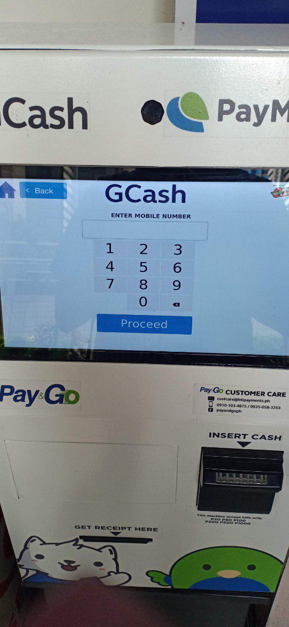 Cashing-in Using TouchPay and Pay&Go Machines