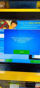 Cashing-in Using TouchPay and Pay&Go Machines