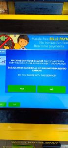 Cashing-in Using TouchPay and Pay&Go Machines