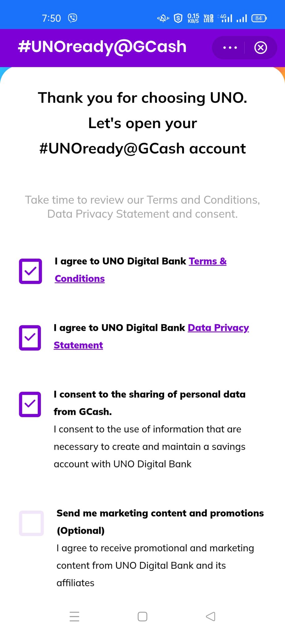 Easily Open a Savings Account with UNOready by Uno in GSave